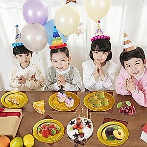 80PCS Mario bros Birthday Party Supplies Tableware Kit for 20 Guests gold Birthday Party Decorations Mario bros Theme Party Table Supplies Pack Includes Plates,Napkins, plastic forks