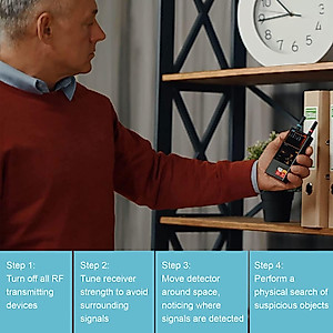 DefCon iProtect by DiscoverIt DD1207 Multi-Channel Signal Detector for Digital Wireless Protocols, Black