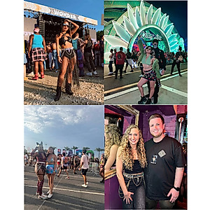 OuluJade Belly Chain Gemstone Decor Waist Chain Body Chain For Women Festival Rave Party Accessories (S(33IN Circle))