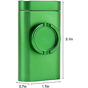 ITIZE Portable Removable Container Box, Large Capacity Storage Box with Magnetic Lid and Mini Grinder, Best Combination(Green)