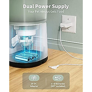 Automatic Cat Feeders, 4L Pet Food Dispenser with Programmable Timer, Dry Food Meal Portion Size Control, Pet Food Feeder for Small & Medium Cats Dogs, Desiccant Bag, Voice Recorder