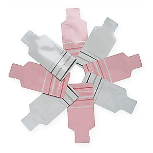 Bottle Shape Open Top Aluminum Foil Pouch Package Bag with Tear Notch Portable Cute Bottle Shape Food Preservation Smell Proof Packaging Pouches (White, 2.9×5.1in (7.5×13cm))