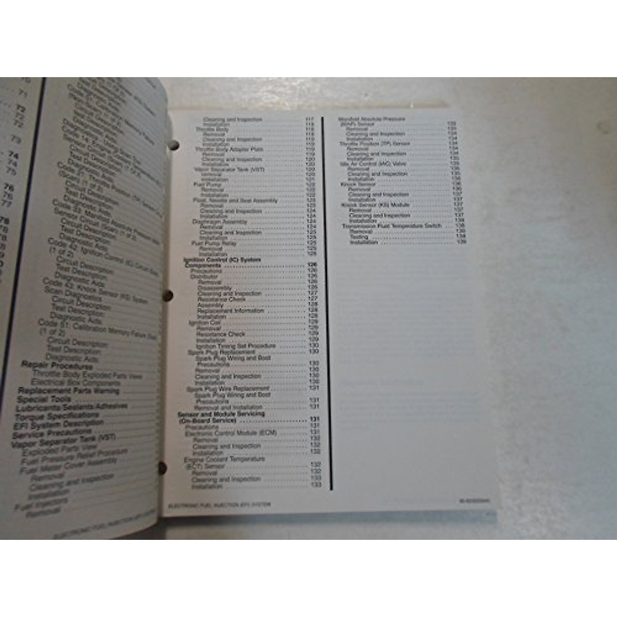 MerCruiser Throttle Body EFI MIE 5.7L 350 CID Service Manual Supplement WATER DAMAGED