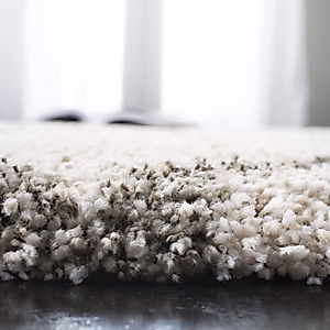 SAFAVIEH Hudson Shag Collection Runner Rug - 2'3" x 6', Ivory & Grey, Modern Trellis Design, Non-Shedding & Easy Care, 2-inch Thick Ideal for High Traffic Areas in Living Room, Bedroom (SGH281A)