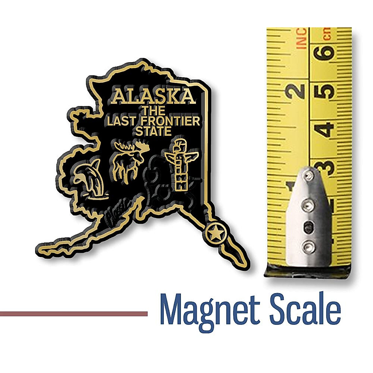 Alaska Small State Magnet by Classic Magnets, 2.2" x 2.2", Collectible Souvenirs Made in The USA