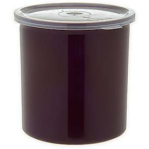 Carlisle FoodService Products Classic™ Round Storage Container with Lid, 1.2 Quart Crock, Brown