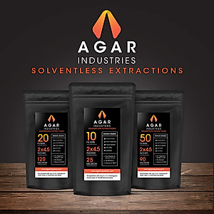 Agar Industries 120 Micron Rosin Press Filter Bags, 2 x 4.5 Inch (20 Pack) | 100% Nylon Press Bag | Pai With Pre Press or 2x4 Inch Press Machine | Double Stitched Screen, Zero Blowout