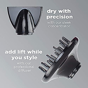 INFINITIPRO BY CONAIR Hair Dryer, 1875W Salon Performance AC Motor Hair Dryer, Conair Blow Dryer, Burgundy