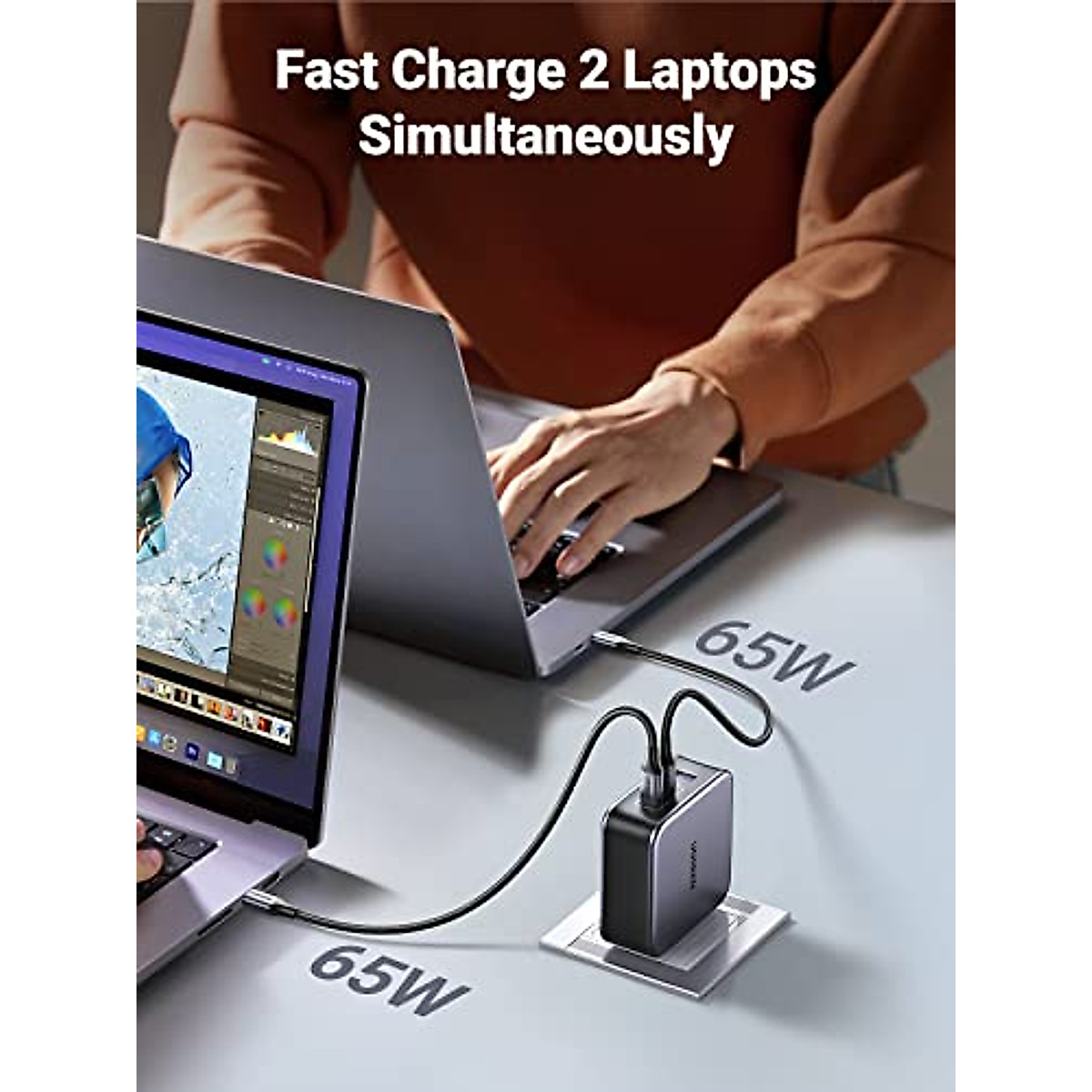 UGREEN 140W USB C Charger, Mac Book Pro Charger Foldable Nexode PD3.1 PPS 3-Port Fast GaN Laptop Wall Charger Power Adapter Compatible with MacBook Pro 16'', Dell XPS, Chromebook (with 240W Cable)