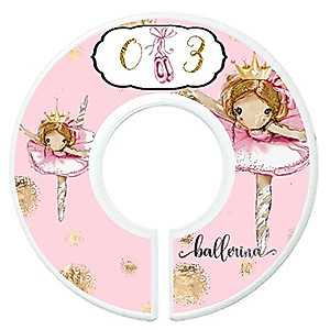 Mumsy Goose Nursery Closet Dividers Closet Organizers Baby Girl Clothes Dividers Ballerina