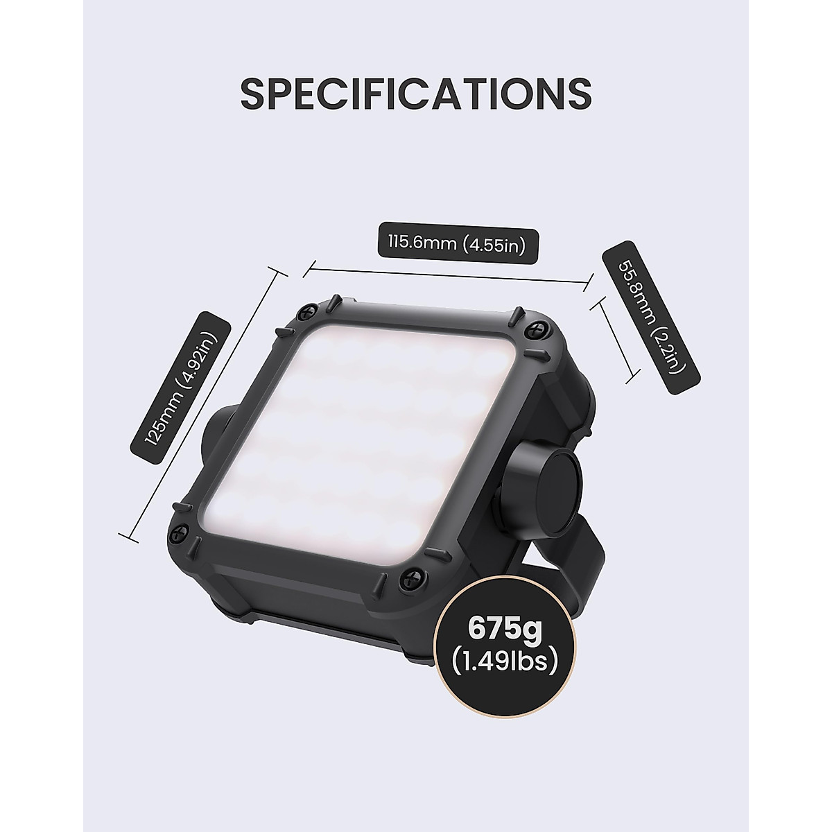 CLAYMORE Ultra2 3.0 (X-Large) - Outdoor Rechargeable LED Light for Camping, Tent, Backpacking, Emergency and Industrial Use. Waterproof, Portable Lantern with USB-C, Up to 80 Hours Battery Life.