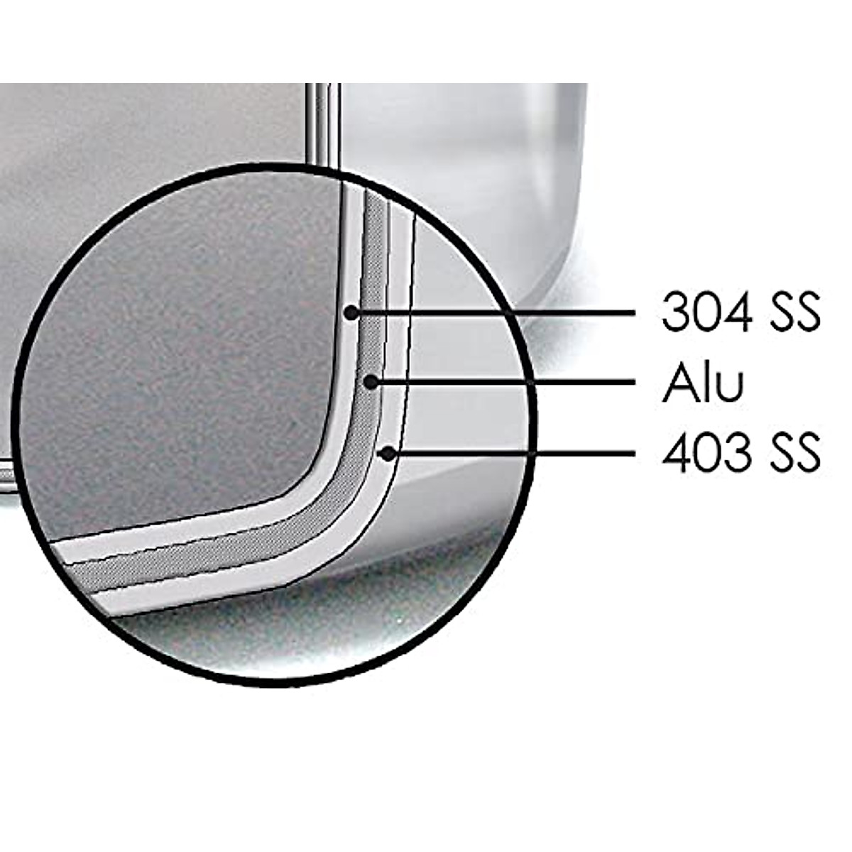 Tuxton Home Chef Series Sous Vide Pot, 9.8-Quart, Silver