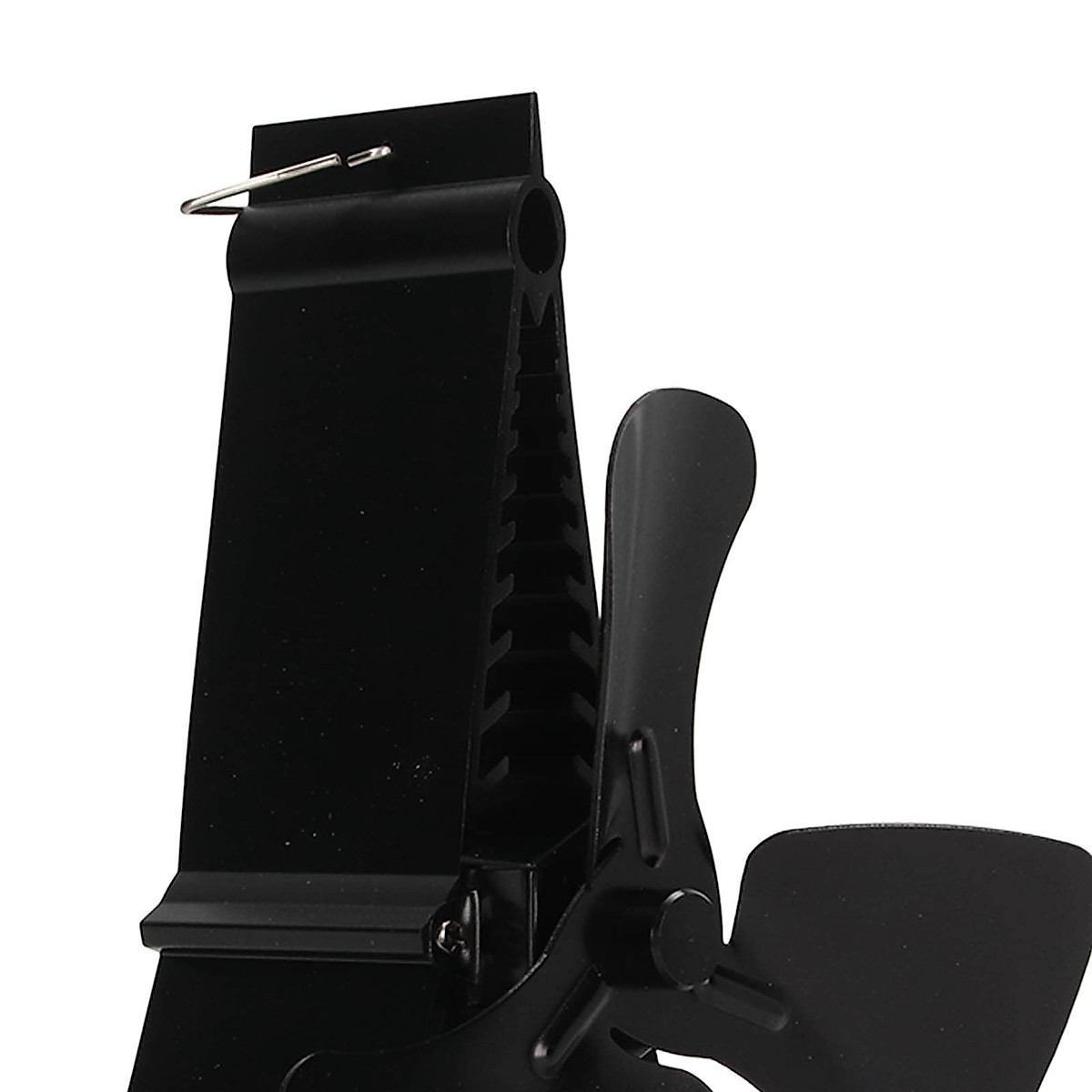 Hilitand Fireplace Fan, 3 Blade Wood Stove Fan, Thermal Sensing Powered Low Noise Aluminum Alloy Thermoelectric Fan, for Coal, Pellet or Wood, Valves