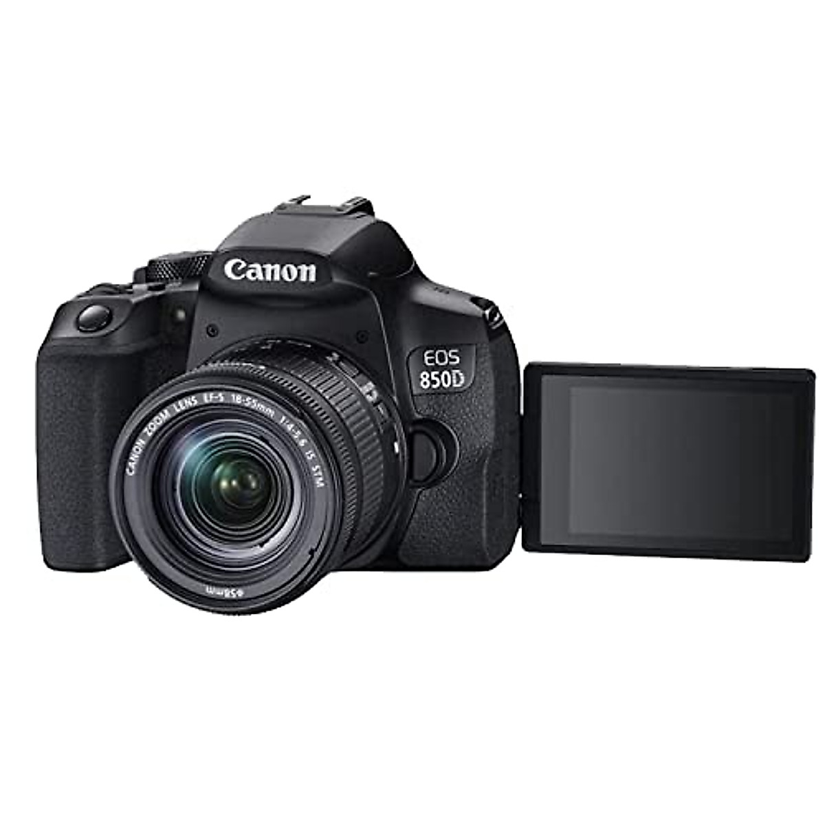 Canon EOS 850D (Rebel T8i) DSLR Camera w/EF-S 18-55mm F/4-5.6 Zoom is STM Lens + 420-800mm f/8.3 HD Telephoto Zoom Lens + 2X 64GB Memory + Hood + Case + Filters + Tripod + More (35pc Bundle)
