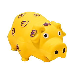 Pet Squeak Toy - Puppy Latex Toy, Dog No Stuffing Toys | Squeaky Silicone Chewer with Oinks Sound, Bite Resistant, Bite Teeth Grinding Boredom Relief Toys for Dogs Puppies Dentals Health, Latex