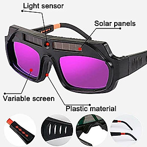 TEAMWILL Welding Goggles Mask Auto Darkening Glasses Resist Ultraviolet Eyes Ray Helmet