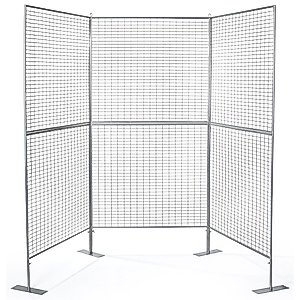 Displays2go Gridwall Panel for Art Work, Double Sided, Iron Build – Silver Finish (AD3PNL)
