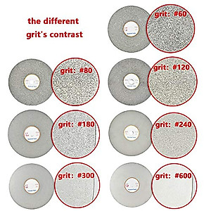 SCOTTCHEN Diamond Flat Lap Wheel 8" x 1/2" Grinding Sanding Disc Lapping Polishing Disc-120 Grit