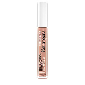 Neutrogena Clear Coverage Color Correcting Concealer Makeup, Lightweight Concealer with Niacinamide for Dark Spots, Oil-, Fragrance-, Paraben- & Phthalate-Free, Peach, 0.24 fl. oz