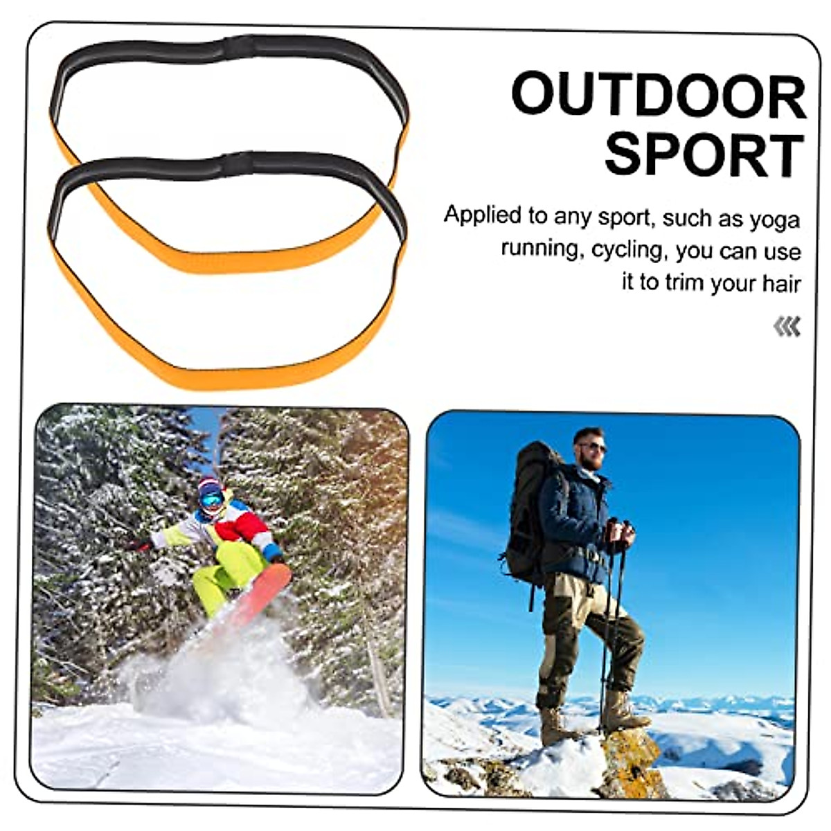 Unomor 2pcs Antiperspirant Sports Headband Sweat Headband scrunchies for Women Football Sweatband Workout White Soccer Ball Running Headbands Fitness Comfortable Supplies Polyester