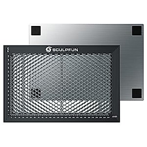 SCULPFUN Honeycomb Working Table 300x200x22mm, Laser Cutting Honeycomb Laser Bed for CO2 or Diode Laser Engraver and Cutting Machine, Laser Engraver Accessories, Smooth Edge Cutting