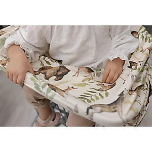 Pobi Baby Premium Multi-Use Cover - Nursing Cover, Baby Car Seat Covers, Shopping Cart, High Chair, and Breastfeeding Cover - Ultra-Soft, Stretchy, Woodland Scarf for Baby and Mom (Wildlife Animal)