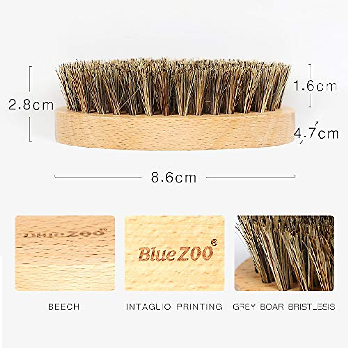 Holler And Glow Wood Brush Men Shave Wooden Barber Shaving Tool Hair Handle Beauty Tools Back Washer for Shower