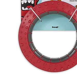 Petmate Dogzilla Treat Roller Toy, Red/Grey