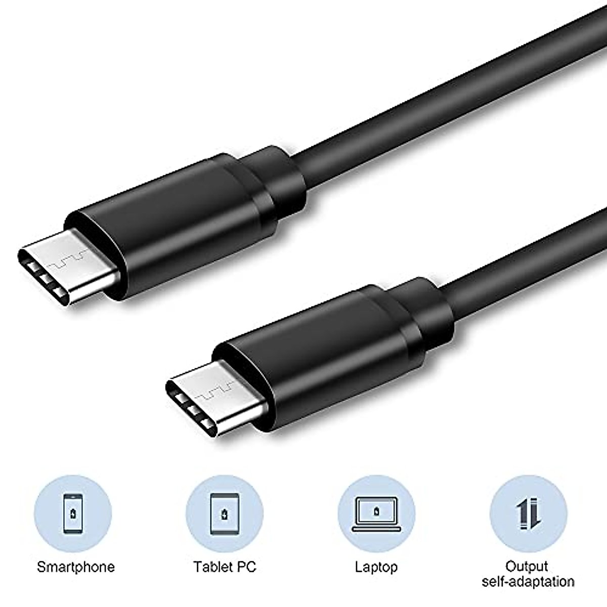 Digipartspower 5FT 100W USB-C to USB-C Cord Compatible with Dell Latitude 12 5290 T17G002 2-in-1 Laptop