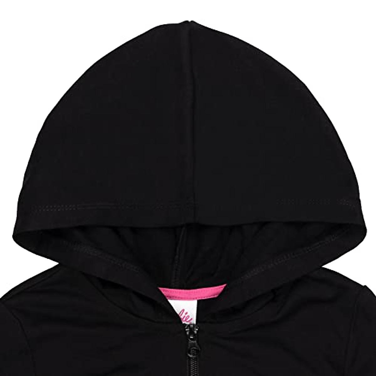 Barbie Big Girls French Terry Zip-Up Hoodie Black 14-16