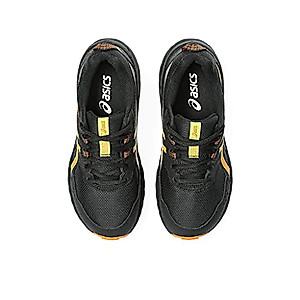 ASICS Kid's PRE Venture 9 Grade School Running Shoes, 5.5, Black/Bright Orange