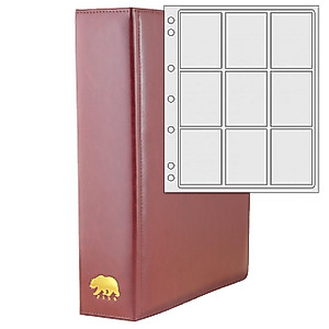 Ursae Minoris Manor Library Album with Collector's Pages for 45 Coins in Standard Certified or Certified-Style Holders PCGS, NGC, ANACS, Lighthouse, Guardhouse, BCW, Ursae Minoris – Burgundy