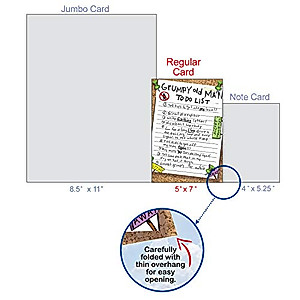 NobleWorks Funny Birthday Greeting Card with 5 x 7 Inch Envelope (1 Card) Bday Grumpy Old Man List 9729Z