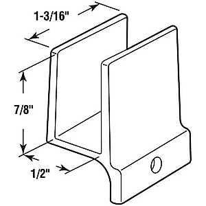 Sliding Shower Door Bottom Guide 1/2" Wide | 1/2" Wide Sliding Shower Door Bottom Guide