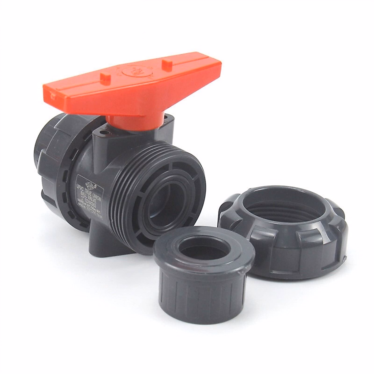 FUDGIO 1Pcs Inner Dia.20~50mm PVC Ball Valve Aquarium Garden Home Water Supply Pipe Connector Fish Tank Tube Fittings 2 Way Valve