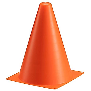 Traffic Cones and Racing Checkered Flags - (24 Pcs) 12 - Black and White Flags on Sticks and 12 – 7-Inch Mini Orange Sports Safety Cones for Kids - Race Car Theme Birthday Party Supplies