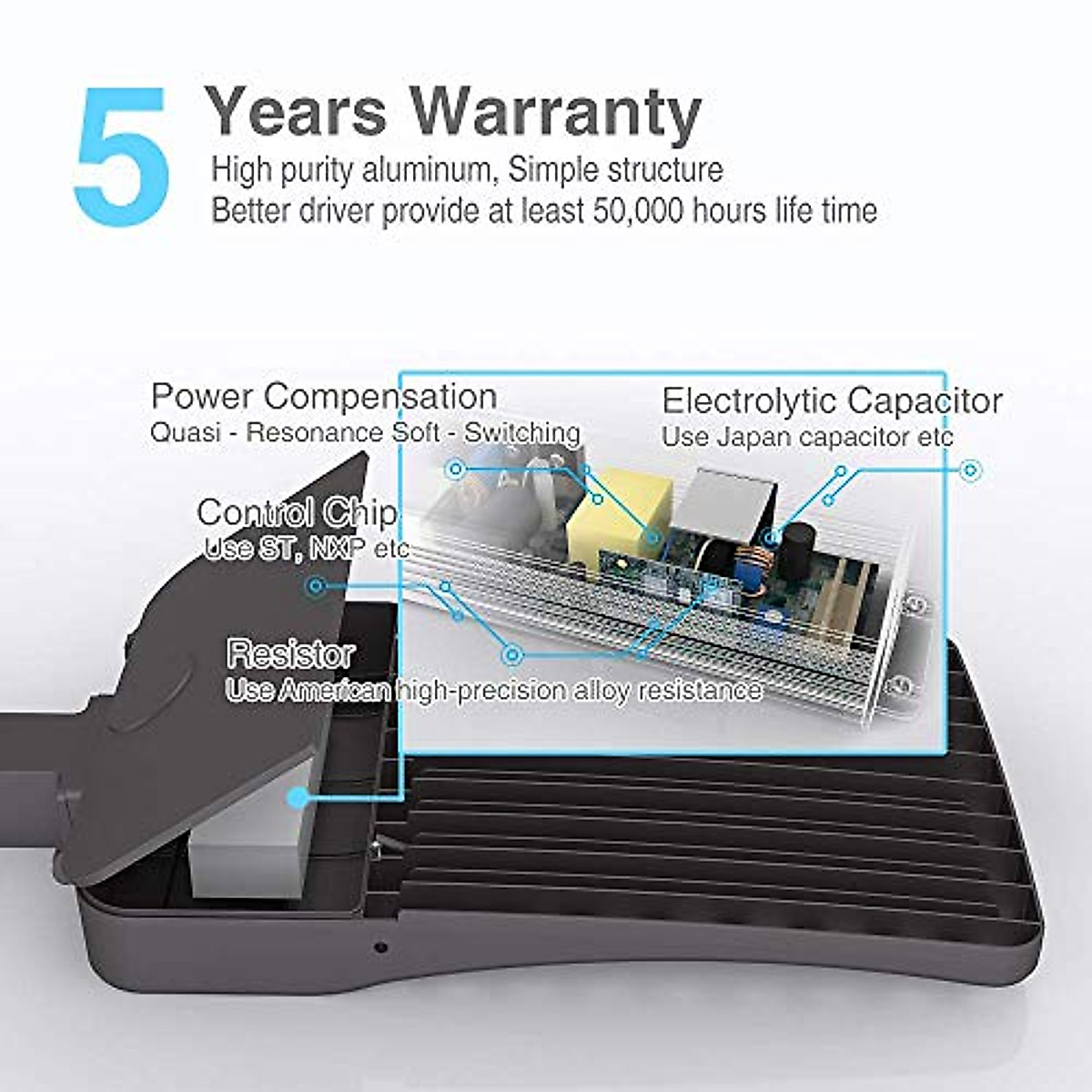 LEDMO 200W LED Parking Lot Lights 5000K Street Shoebox Pole Lights Waterproof 26000LM Super Bright Dusk to Dawn Outdoor Commercial Area Flood Security Lighting Slip Fitter for Stadium Sport Garage