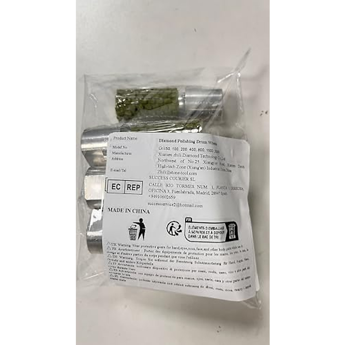 HOMESOM 1 Inch Wet Diamond Polishing Drum Wheels with 5/8"-11 Thread for Polishing Marble Granite Concrete Undermount Sink Countertop(7pcs)