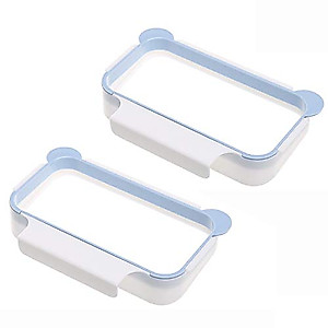 In kds Trash Rack Bin Liners Holder Garbage Bag Hanger for Kitchen Cupboard Tailgate (Blue)