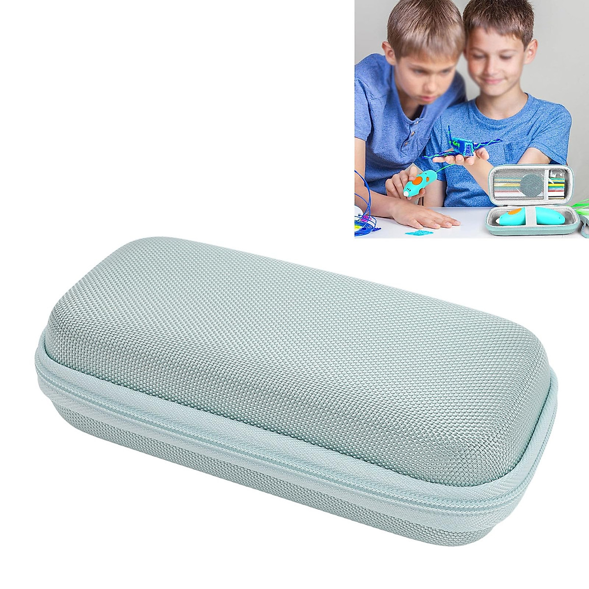 Xiuganpo 3D Pen Carrying Case, Compact Drop Proof Large Capacity EVA Fit 3D Pen Case for USB Cable