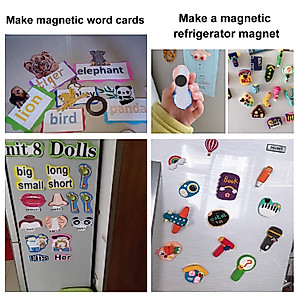 Flexible Magnetic Dot with Self Adhesive, 60 PCS Round Small Magnetic Stickers with Adhesive Backing Peel & Stick Magnets Stickers for Crafts, Office, DIY Projects, 60 Pack 20x2mm