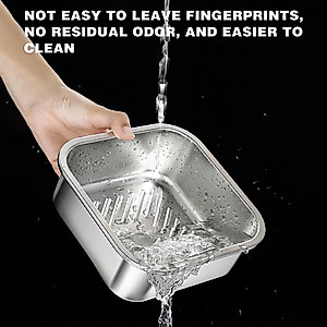 Stainless Steel Food Storage Containers with Handle Leak Proof & Airtight Lids For Kitchen,Meal Prep Lunch Box,Dishwasher Safe,Oven/Freezer/Microwave,Meal Prep Containers Reusable & Stackable (1700ML)