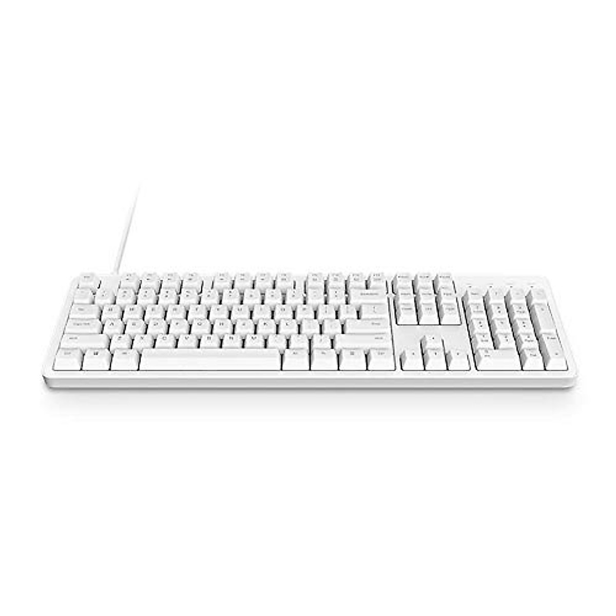 Teerwere Gaming Keyboard Mechanical Gaming Keyboard, Original 104Keys NKRO Cherry Red Switch Mechanical Keyboard Not Easy to Fade Mechanical Gaming Keyboard (Color : White, Size : One Size)
