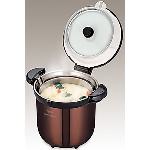 THERMOS vacuum heat insulation cooker Shatorushefu 4.5L clear Brown KBG-4500 CBW