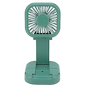 Small Desk Fan 3Speed Folding Wind Speed 270 Degree Rotation Strong Wind Portable Folding Fan for Bedroom Green