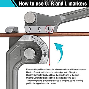 DURATECH Tube Bender, Pipe Bender, 3-IN-1, 1/4", 5/16", 3/8", for Copper, Brass, Aluminum and Thin Steel Pipes