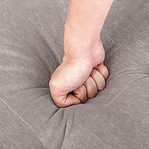 UBGO Living Room Furniture Sets,110" Large Sofa,U-Shape Sectional Chaise Lounge and Convertible Ottoman,Velvet Couches for Apartment,Office (Light Grey)