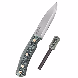Casstrom No.10 SFK - Sleipner/Scandi/Green Micarta/Firesteel - Fixed