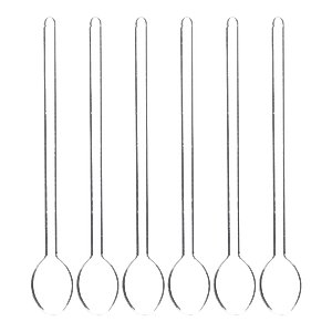 DOITOOL 6Pcs Clear Glass Espresso Spoons Teaspoons, Glass Stirring Spoons Coffee Mixing Spoons Coffee Tea Stirrers for Home Bar Party, 5.58