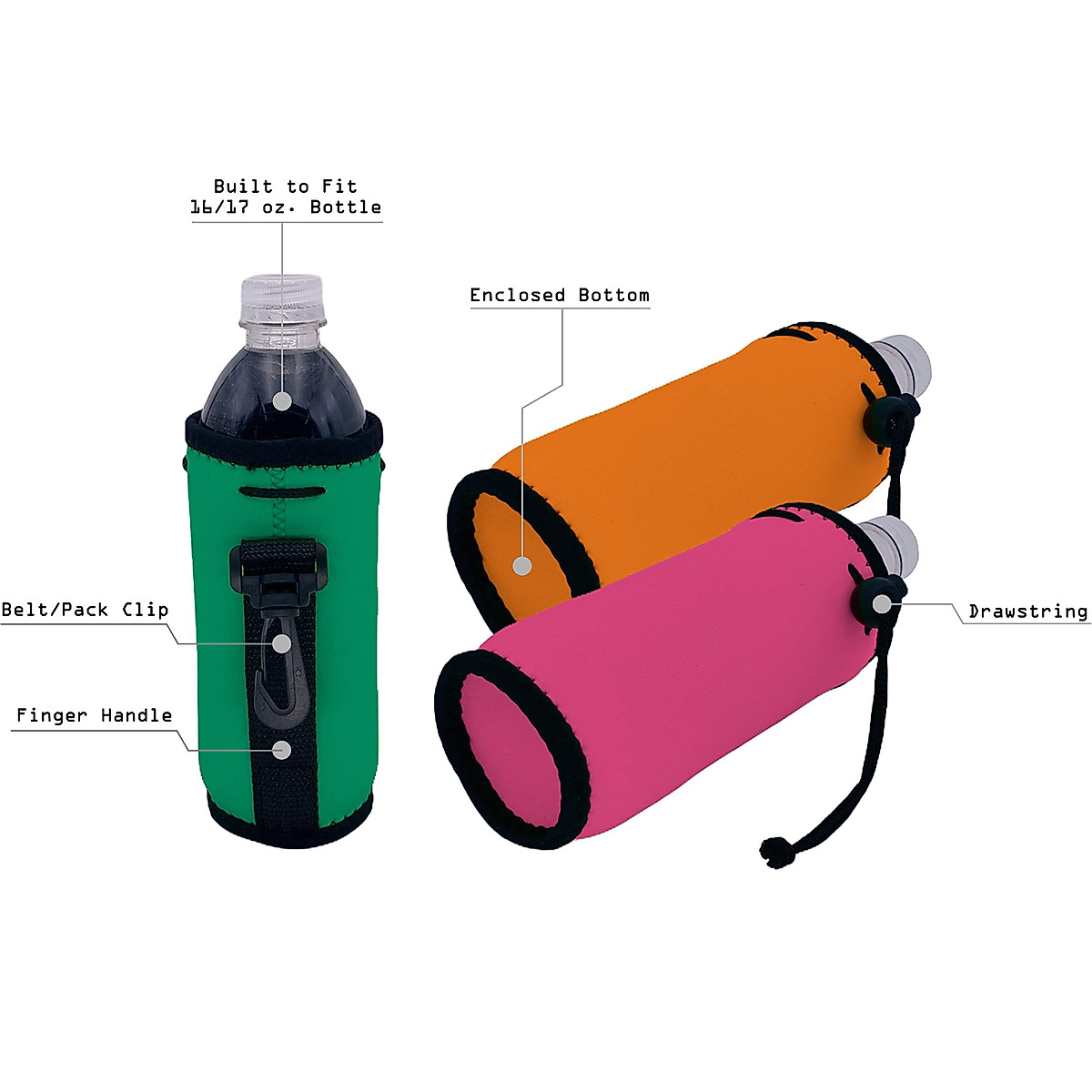 Blank Neoprene Water Bottle Coolie (4 Pack, Purple)